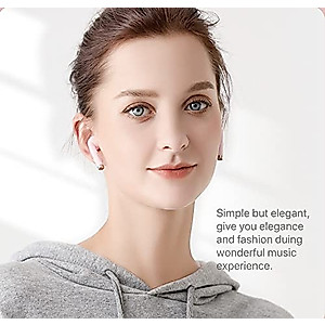 SEEWAY Wireless Earbuds Pink,Bluetooth Earbuds V5.1 True Wireless Earbuds Smart Touch Control 25 Hours Playtime, USB-C Charge, Premium Deep Bass for Sports,Commute,Work (Pink)