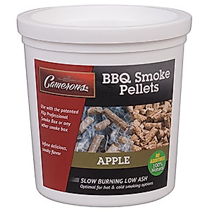 Camerons Smoking Wood Pellets (Apple, 1 Pint)- Kiln Dried BBQ Pellets- 100% All Natural Barbecue Smoker Chips- for Pellot Smokers and Pellet Grills - Easy Combustion, Infuse Smokey Flavor