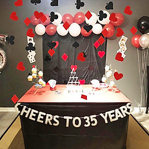 Honbay 60g Casino Party Table Scatter Confetti Viva Las Vegas Party Foil Metallic Confetti Sequins Game Night Birthday Baby Shower Wedding Bridal Shower Carnival Party Sprinkles Confetti Decorations