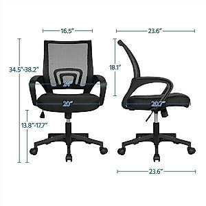 JTSQ Ergonomic Office Chair Computer Swivel Desk Task Chair Gaming Chair Office Chair Desk Chair Computer Chair Home Office Desk Chairs Gamer Chair Office Chairs Rolling Chair