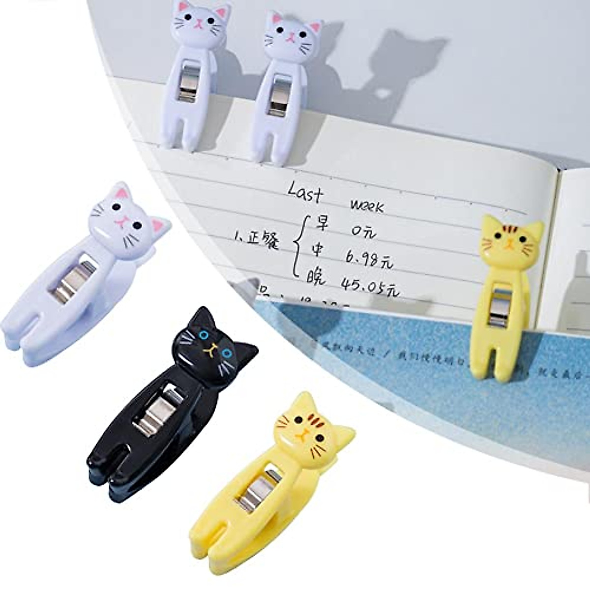 Cat Chip Clips, Paper Clamp, Chip Food Storage Bag Seal Clamp, Plastic Chip Bag Clip Kitchen Clips Multifunctional Small Clips for Bread Bag