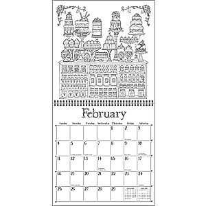 Johanna Basford 2024 Coloring Wall Calendar: Rooms of Wonder