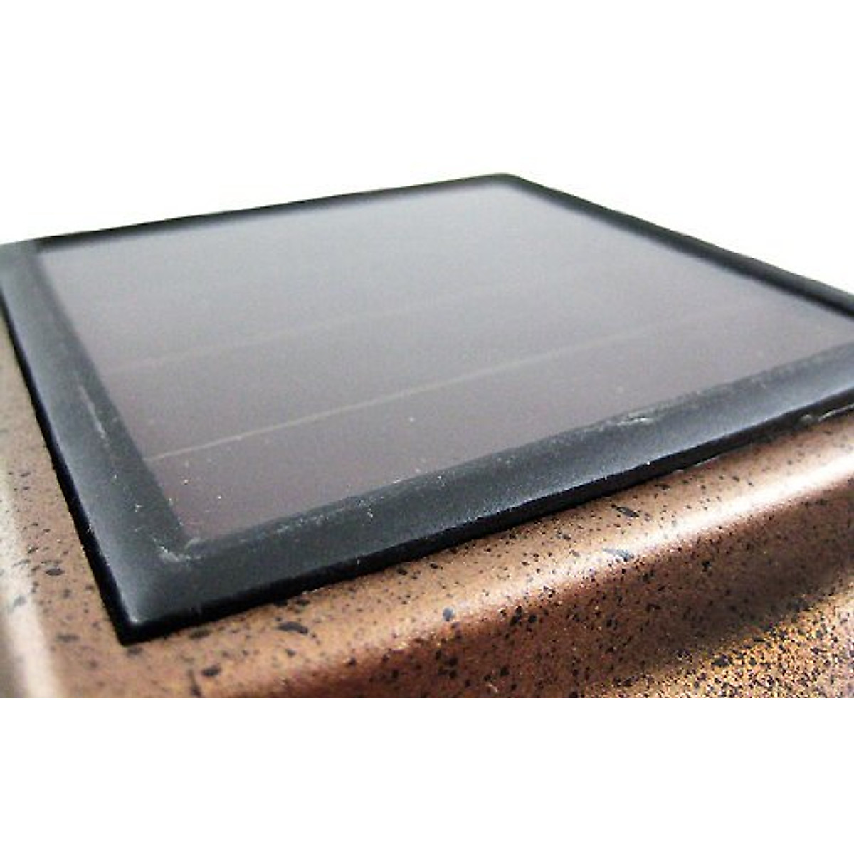 2 Pack Solar Powered Copper Outdoor Garden Deck Patio Fence Pathway Post Light