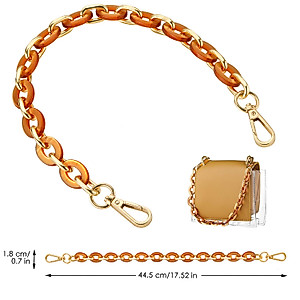 CHICECO Vachetta Leather Replacement Strap Set for Pochette Accessoires Little Pouch Speedy Nano Noe, Handbag Decoration Chain, Bag Accessories Charms (Beige)