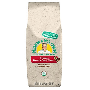 Newman's Own Organics Newman's Breakfast Blend, Ground Coffee, Medium Roast, Bagged 10oz