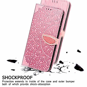 ONV Wallet Case for Oppo A57 5G 2022-1.5M Adjustable Strap Emboss Feather Flip Phone Case Card Slot Magnet Leather Shell Flip Stand Cover for Oppo A57 5G 2022 [MZY] -Pink