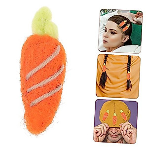 IMIKEYA 20 Pcs Felt Carrots Crafts Supplies Cap Decorations Christmas Garland Wool pom pom Felt Carrot Brooch Wool Felt Hairpin Accessories DIY Charm Clothes DIY Material