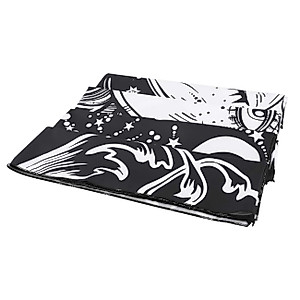 ARFBEAR Sun and Moon Tapestry, Burning Sun with Stars Psychedelic Popular Mystic Wall Hanging Tapestry Black and White Beach Blanket (Large-79 x 59 in),Dormitory