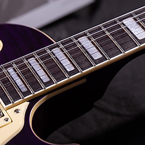 GROTE Guitar Solid Body Electric Guitar with Gigbag LPYS-006 (Purple)