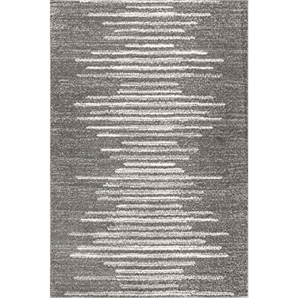 JONATHAN Y MOH205B-4 Aya Berber Stripe Geometric Indoor Farmhouse Area-Rug Bohemian Minimalistic Striped Easy-Cleaning Bedroom Kitchen Living Room Non Shedding, 4 X 6, Gray,Cream