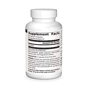 Source Naturals L-Citrulline - Supports Exercise Recovery, Energy and Detoxification, 500 mg - 120 Capsules