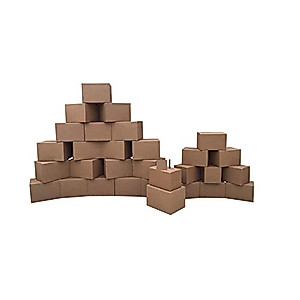 UBOXES Moving Boxes - Value Economy Kit #2 Qty: 30 Boxes & Moving Supplies, Corrugated, Model:Moving Boxes Kit
