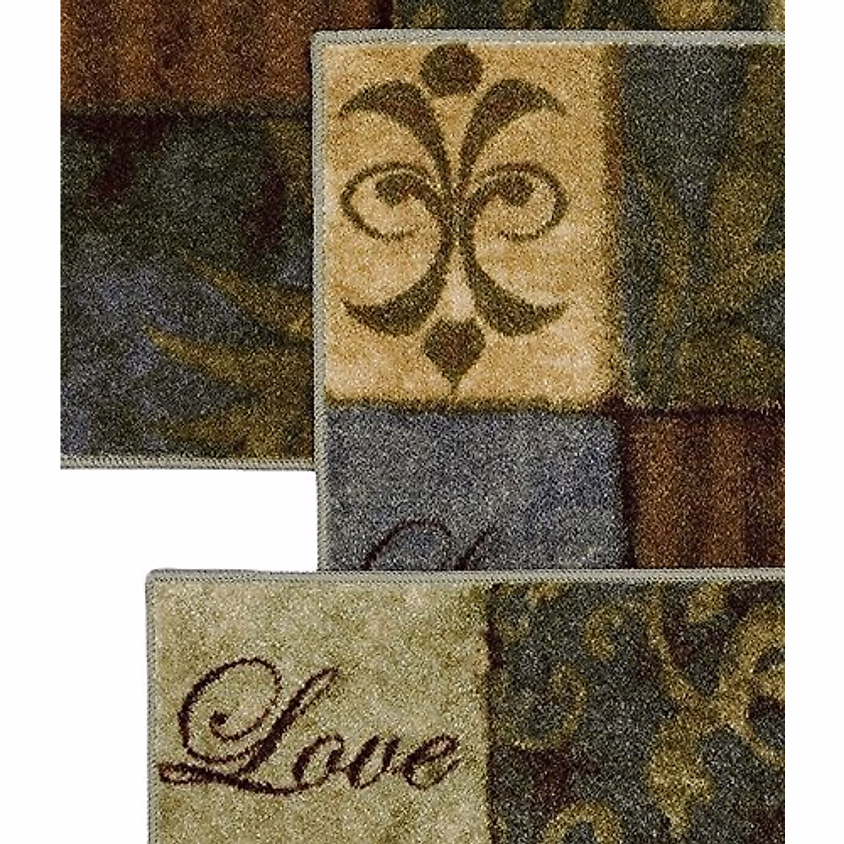 Mohawk Home Multicolor Les Fleurs La Terre Area Rug (3 PC Set 20"x30", 20"x45", 30"x50") (12164 416 3P0005)