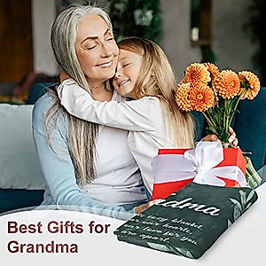 Blanket Gifts for Grandma, Grandma Birthday Gifts, Mother's Day Present for Grandma from Granddaughter, Grandchildren, We Love You Cozy Throw Blankets 50" x 60"