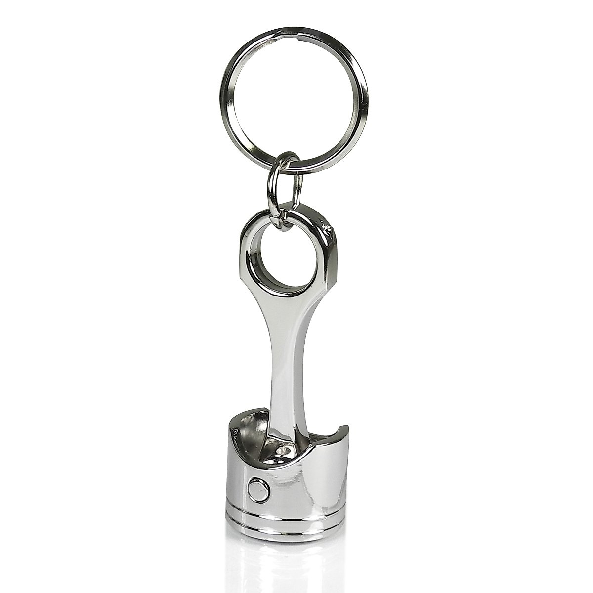 iPick Image Made for Honda Accord Chrome Finish Engine Piston and Rod Metal Key Chain