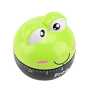 Kitchen Timer Cartoon Animal Shape Kitchen Timer Mechanical Counters Clock for Cooking Timing Tool (Green)