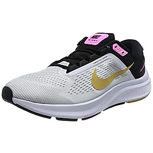 Nike Women's Low-Top Sneakers, White Wheat Gold Black Pink Magic, 6.5