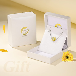 SNZM Bracelets for Women-925 Sterling Silver Sunflower Bracelet Chain Adjustable Heart Charm Link Birthday Sunflower Jewelry Gifts for Women/Daughter/Girlfriend