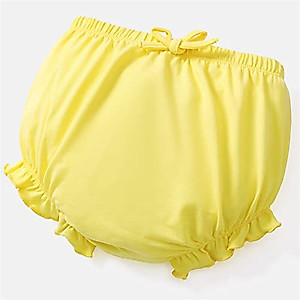 PATPAT Care Bears Baby Girl 2pcs Outfit Bear Print Cami Top and Solid Cotton Shorts Set Toddler Girl Cute Clothes Yellow 12-18 Months