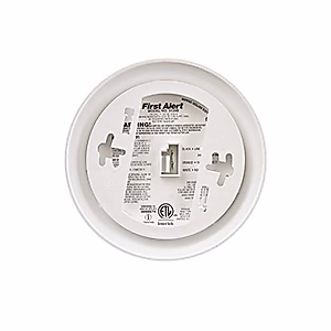 FIRST ALERT BRK 9120LBL Hardwired Smoke Detector with Adapter Plugs for Easy Replacement , White