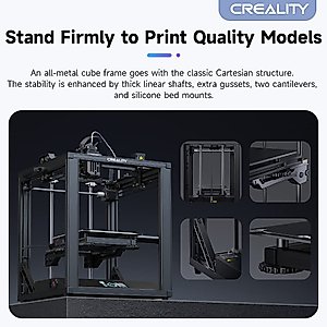 Official Creality Ender 5 S1 3D Printer 250mm/s Printing Speed with CR Touch Auto Leveling, Sprite Extruder, High Precision Z-axis, Removable PC Build Plat