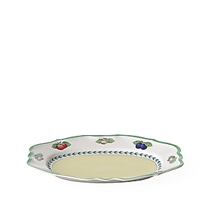 Villeroy & Boch French Garden Fleurence Oval Platter, 17.25 in, White/Multicolored