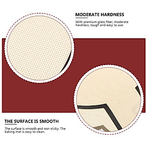 Hemoton Silicone Baking Mat Non Stick: Baking Sheet Reusable Parchment Paper Silicone Bread Sling for Dutch Oven Accessories Brown