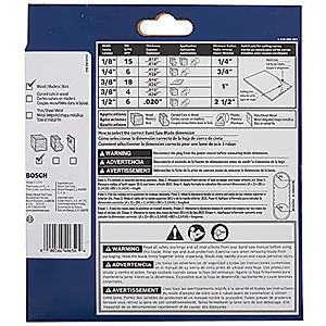 BOSCH BS5618-6W 56-1/8 In. 6 TPI General Purpose Stationary Band Saw Blade Ideal for General Purpose Applications in Wood