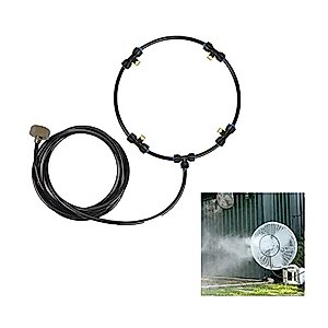 Attach Misting Fan - Outdoor Spray Fan Tubing Set, Misting Fan Cooler for Outdoor Patio Garden Water Cooling Fan Cooler Accessories (Black)