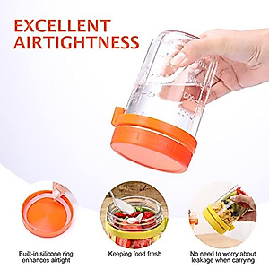 EDICHI 20 OZ Overnight Oats Containers with Lids and Spoon - Set of 4 Yogurt Parfait Cups with Lids, Glass Overnight Oats Jars, Reusable Oatmeal Containers with Measurement Markings for On-The-Go