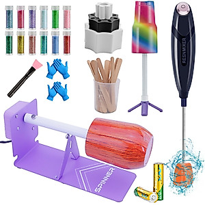 HXH Cup Turner Tumbler Cuptisserie Kit,Handheld Battery Epoxy Mixer,Cup Spinner for DIY Glitter Epoxy Crafts Tumblers