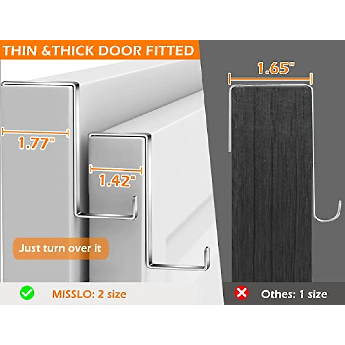 MISSLO Over Door Shoe Organizer with Deep Pockets and 24 Large Mesh Pockets White