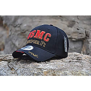 DPAINTouscap Embroidered Military Style Baseball Cap Patriotic American Adjustable Tactical Hat Black