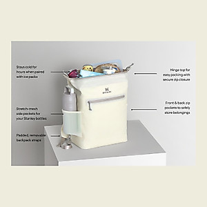 Stanley All Day Madeleine Midi Backpack Soft Cooler 14.8 qt | 20 Can Cooler with Handle and Shoulder Straps | 24 Hour Cooling | Insulated Travel Bag with Zipper | BPA-Free | Lilac