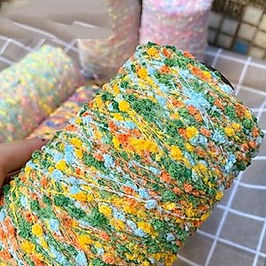 250g Yarn Section Dyed Pea Hair Knitting Thread Mini Ball Chrysanthemum Yarn Scarf Sweater Wiring (Color : Color 2)
