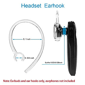 Earbud Tips Silicone Ear Tips & Ear Hook Replacement Earbud Tips 12 Pcs Replacement Ear Hooks And 6pcs Large Replacement Eargel Compatible With Plantronics M70 M165 M1100 M100 M55 M28 M25 Voyager Edge