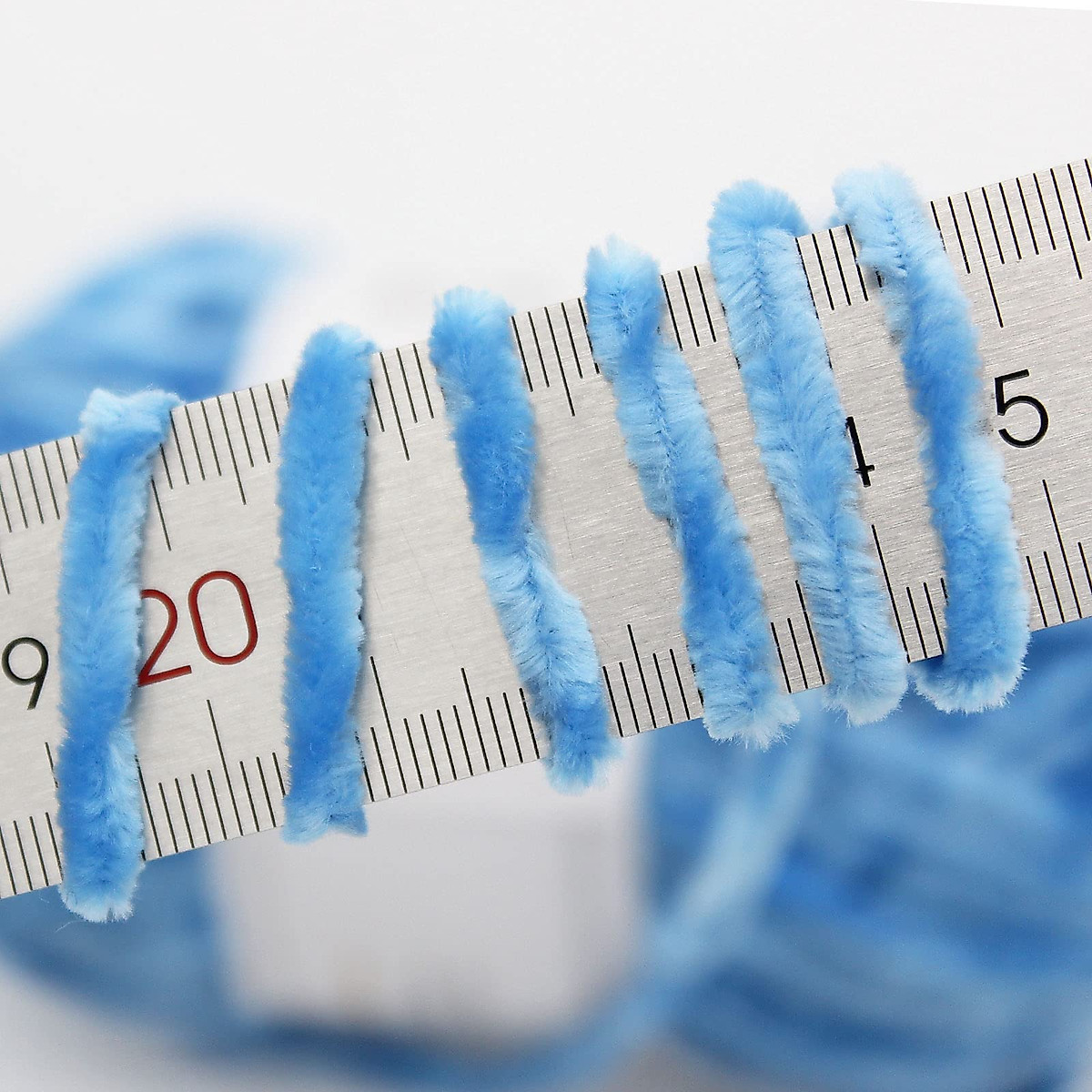 NICEEC 3 Skeins Soft Chenille Yarn Blanket Yarn for Knitting Fancy Yarn for Crochet Weaving DIY Craft Total Length 3×85m (3×93yds, 3×50g)_Blue