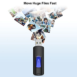 128GB JUANWE USB 3.0 Flash Drives Retractable Slide Memory Stick 128GB Zip Drive Backup Jump Drive for PC Laptop