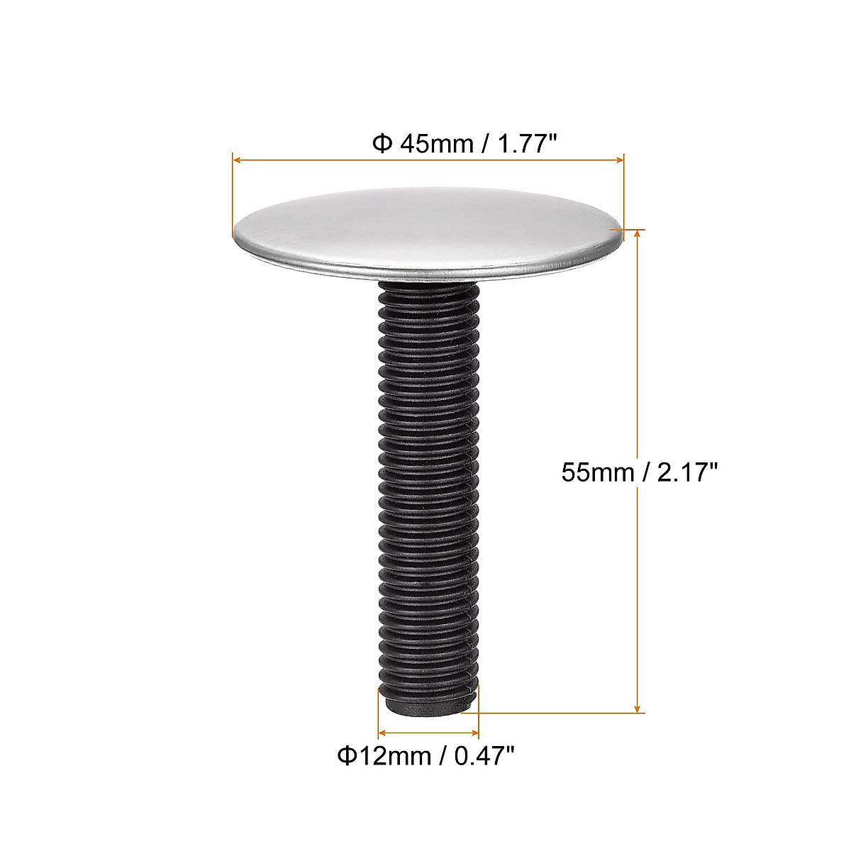 MECCANIXITY Kitchen Sink Hole Cover 45x12x55mm 304 Stainless Steel for soap Dispenser Stopper Cover Plug