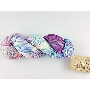Manos Del Uruguay Alegria A9862 Jacaranda, 100g, Hand Dyed Sock Yarn