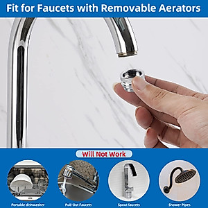 15pcs Faucet Adapter Kit, Brass Faucet Aerator Adapter Set Male Female Kitchen Faucet Adapter Converter to Faucet Aerator, Garden Hose, Standard Hose in RV, Apply on Both Removable and Cache Aerator