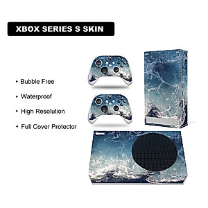 Skin Sticker for Xbox Series S Console and Controller X Box Series S Protective Vinyl Cover Decal (Indigo)