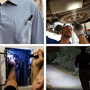 YICORPS Rechargeable Pen Light Flashlight 300 Lumens 3 Lighting Modes Handheld Pocket Small Flashlights with Clip, Zoomable Waterproof Perfect for Emergency, Inspection, Repair, Camping