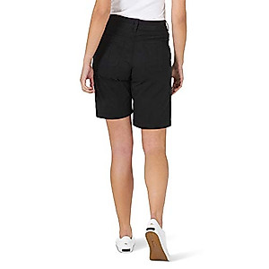 Lee Women's Relaxed Fit Avey Knit Waist Cargo Bermuda Short Black 16