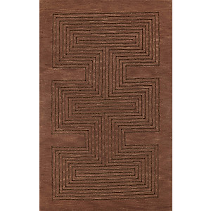 Momeni Simba Wool Hand Tufted Contemporary Indoor Area Rug, Copper, 2' X 3', SIMBASIM-3COP2030