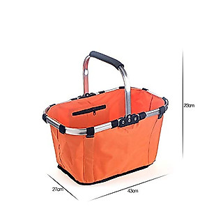 ZLZL Insulated Folding Shopping Basket Insulation Basket Picnic Basket Portable Basket Environmental Picnic Basket Fast Food Basketce Box Healthy Hamper,Purple
