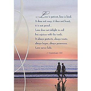 Designer Greetings Love is Patient, Love is Kind Religious Birthday Card for The One I Love