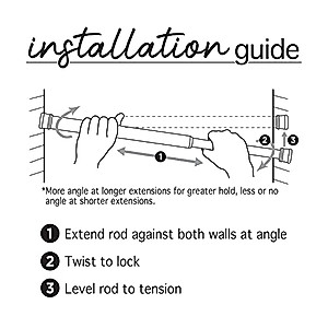 Interior Living 42-72 in. Adjustable Standard Shower Rod, Brushed Nickel