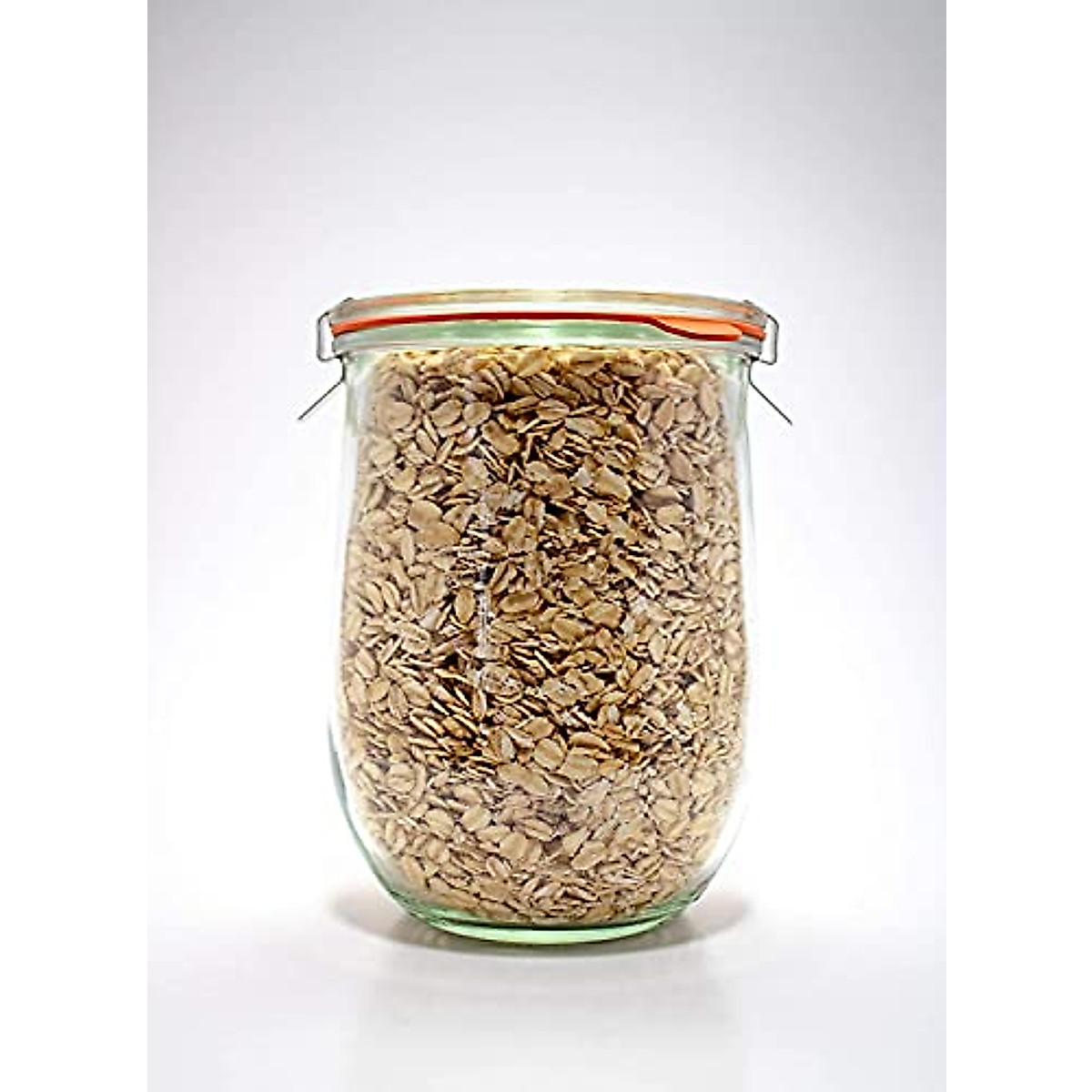 Large Glass Jars for Sourdough - Starter Jar with Glass Lid - Tulip Jar with Wide Mouth - Weck Jars 1 Liter Includes (Cork Lid & Keep Fresh Cover)