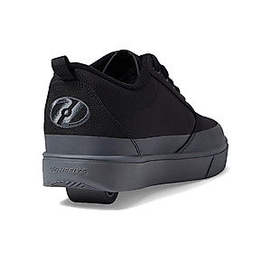 HEELYS Pro 20 1/2 FLD (Little Big Kid/Adult) Wheeled Heel Shoe, Black/Charcoal, 8 US Unisex
